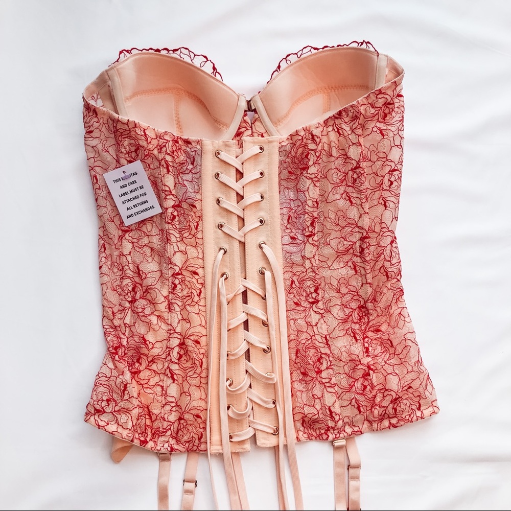 Savage X Fenty Candy Apple Lace Corset - Gem